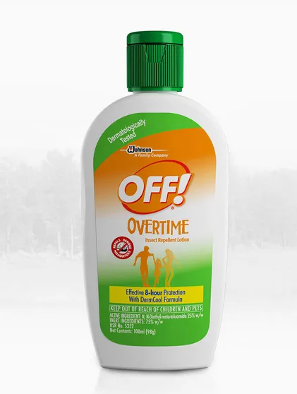 OFF! Overtime Insect Repellent Lotion - 100ml - Protects from Dengue ...
