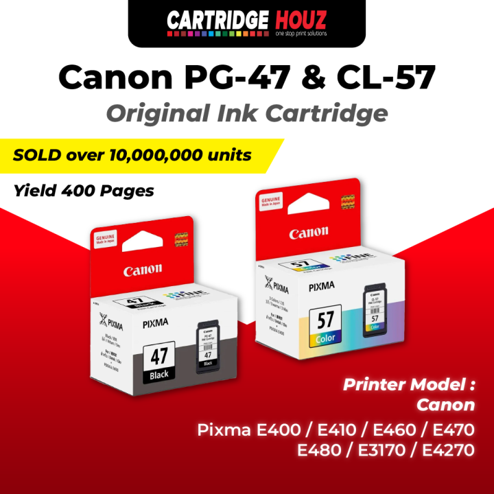 Canon PG47 CL57 CL57S PG-47 pg47 CL-57 cl57 CL-57S cl57s Tri Colour (8 ...