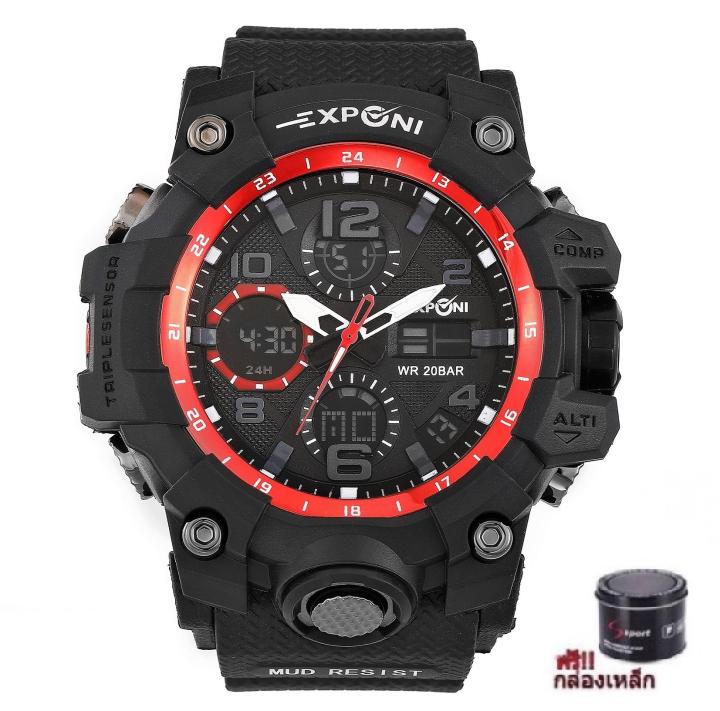 (มี 5 สีให้เลือก) EXPONI นาฬิกาดิจิตอลสไตล์สปอร์ต กันน้ำได้ดีมาก รุ่น ...