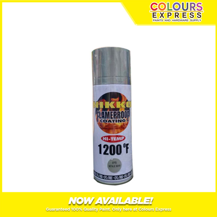 Nikko Spray Paint FP9 Metallic Silver All Purpose Quick Drying High ...