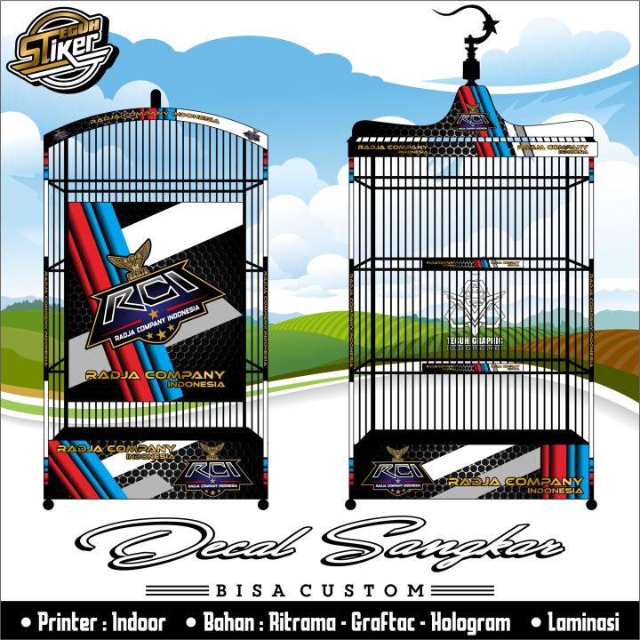 Stiker Sangkar Kotak Motif RCI | Lazada Indonesia