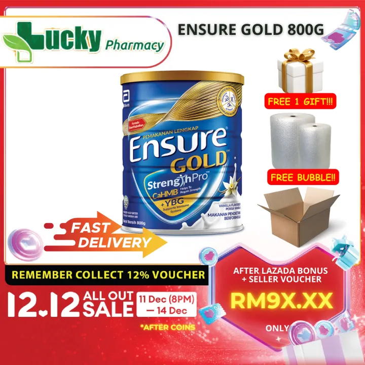 (FREE GIFT) ENSURE GOLD Vanilla 800G | COMPLETE NUTRITION VANILLA 800G ...