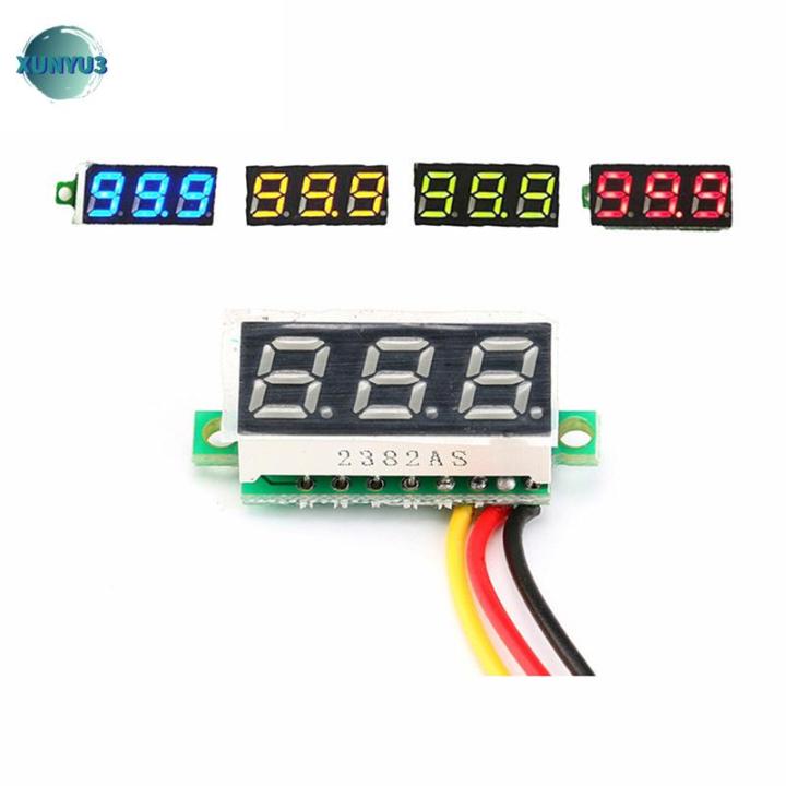 XUNYU3 1Pc 0.28 Inch DC LED Digital Voltmeter Adjustable DC 0-100V ...