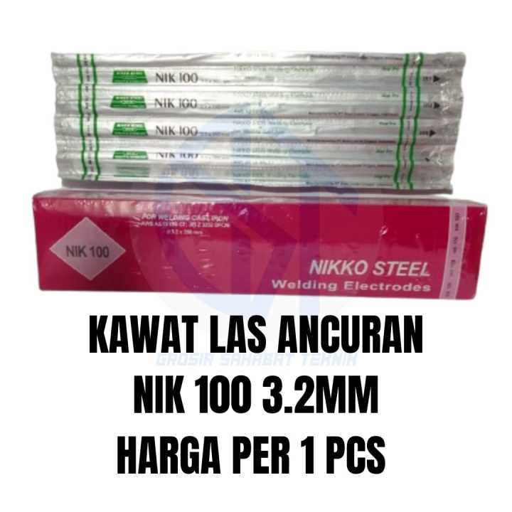 HARGA PER 1PCS Kawat Las Ancuran/Babet 3.2 mm NIK 100 NIKKO STEEL Untuk Pengelasan Besi Ancuran ...