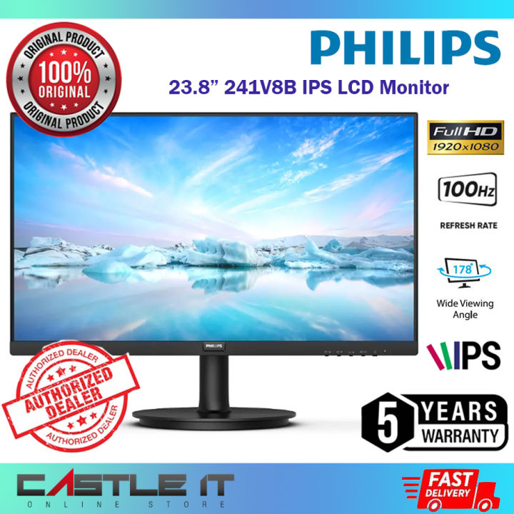 Philips 24" 100HZ IPS 241V8B / VA 241V8LB 4MS 1920X1080 Full HD Gaming ...