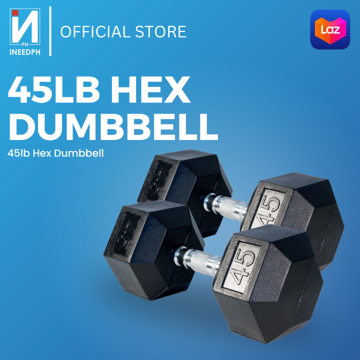 PAIR 45LBS HEX DUMBBELLS | Lazada PH