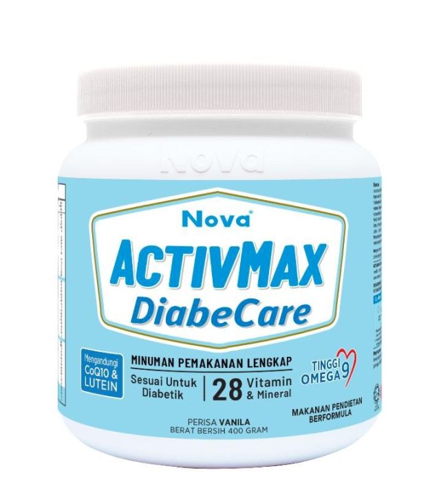 NOVA Activmax Diabetik Diabecare Vanilla Meal Replacement Diabetic Support 400G | Lazada