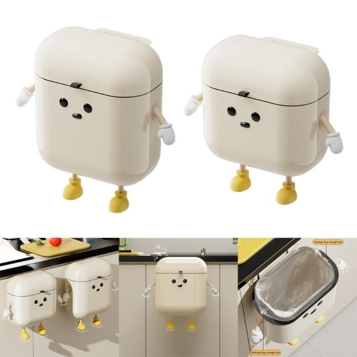 Slide Open Kitchen Compost Can Cabinet Door Attached Garbage Bin Under ...