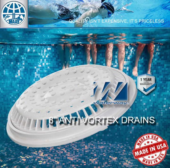 Waterway 8" White Main Drain Anti Vortex Cover | Lazada PH