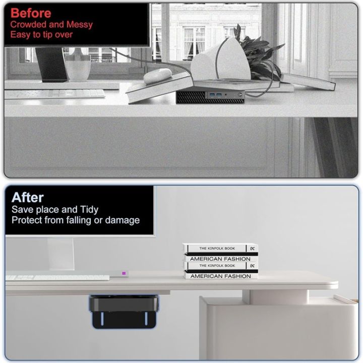 Easy Installation Mini PC Mount Wall Mount Under Desk Mount Computer ...