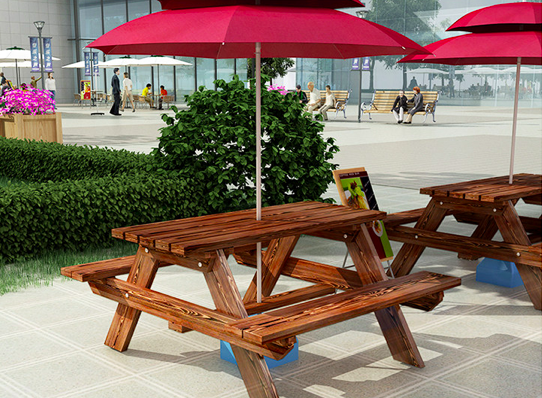 UMBRELLA 150x70x55cm TABLE GARDEN DESK four people Portable Sets dining ...