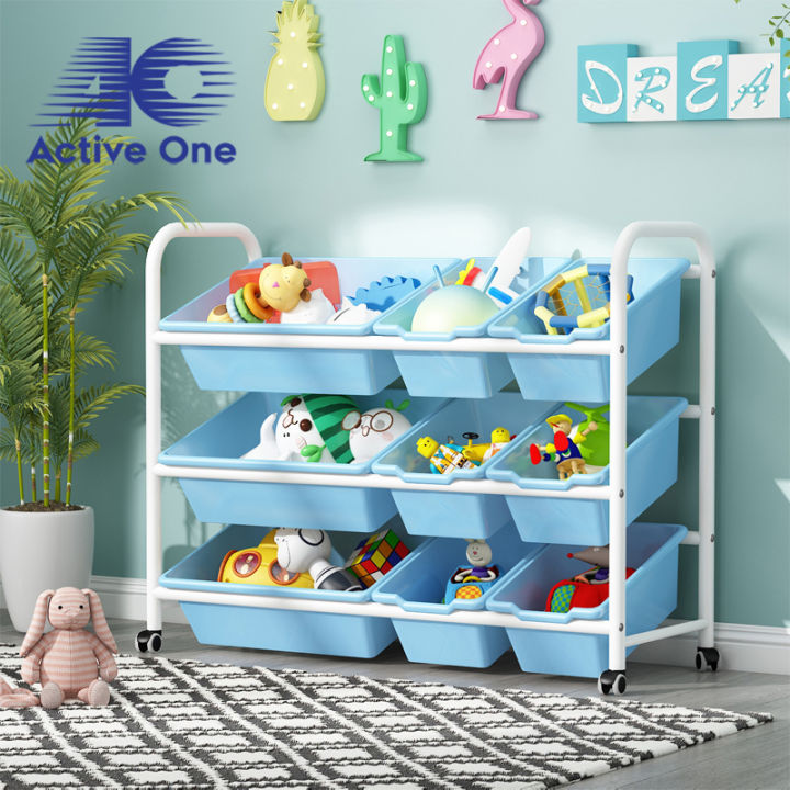 ACTIVEONE 9 Basket Children Toy Storage Rack Kindergarten Toys Shelf ...