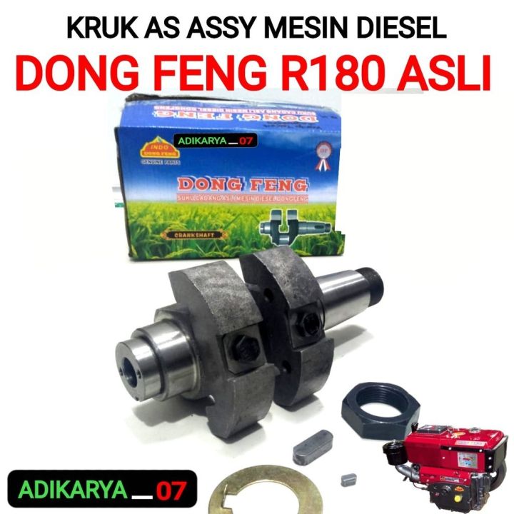 Crank Shaft Mesin Diesel R180 Krek As Ring+Mur Mesin Diesel R180 DF ...