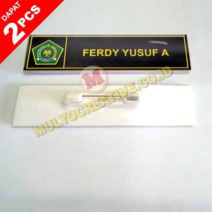 Papan Nama Kementerian Agama Nametag - Name Tag Custom Logo KEMENAG ...