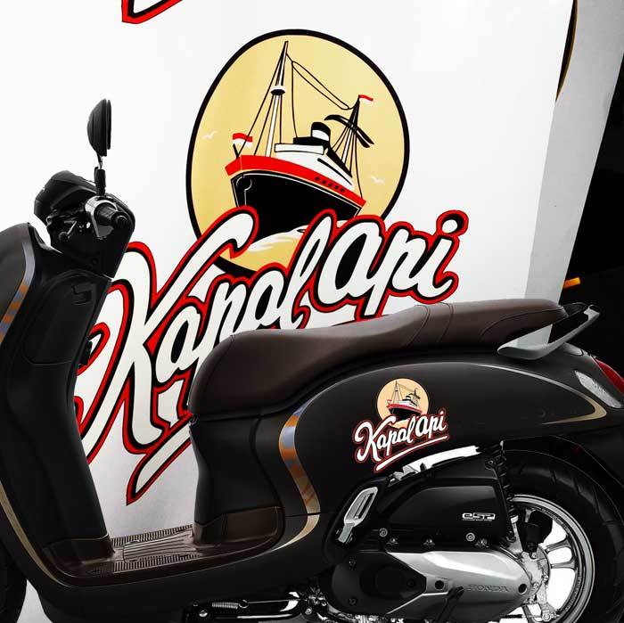 stiker motor vynil logo kapal api | Lazada Indonesia