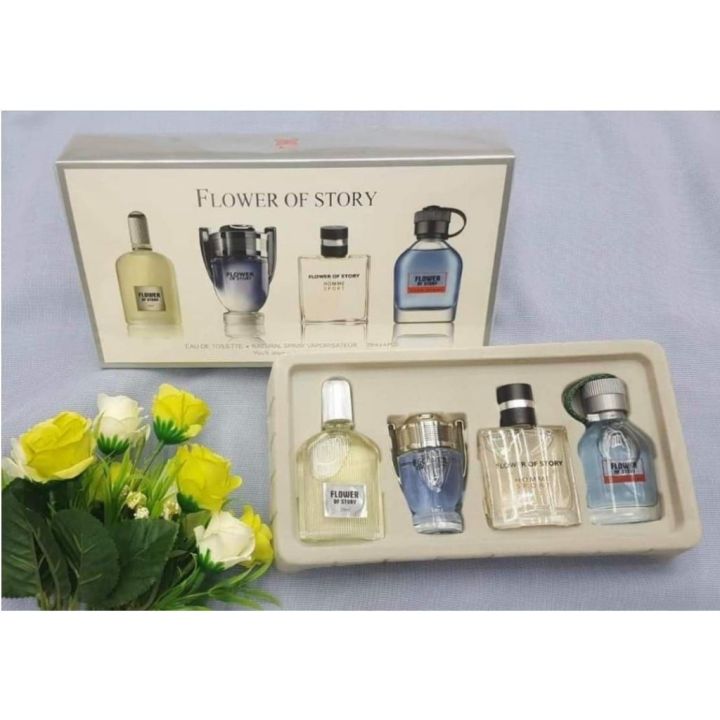 Limited Edition FLOWER OF STORY 4 in 1 MEN PERFUME GIFT SET | Lazada