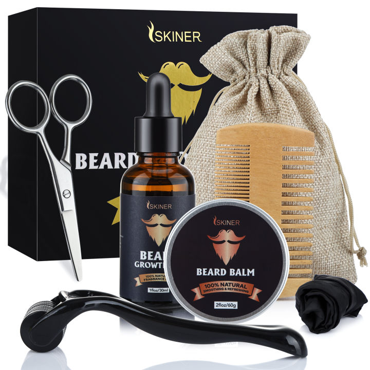 5pcs set Beard Growth Kit For Men Hair Enhancer Thicker Mustache ...