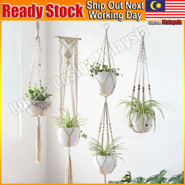 Vintage Plant Hanger Plant Holder Flower Pot Holder String Hanging Rope ...