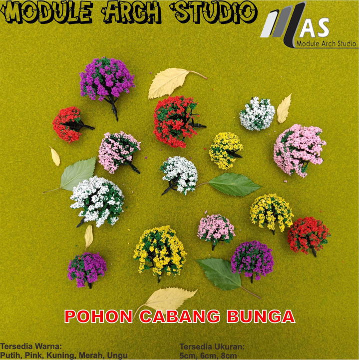 Miniatur Pohon Cabang Bunga - Maket Pohon Bunga | Lazada Indonesia