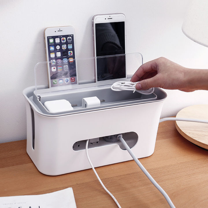 Merkon #1043 Data Cable Storage Box Organizer Dust Proof Wire ...