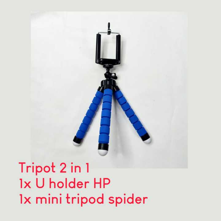 tripod mini spider pod flexibel dengan u holder mini 1x minitripod hp ...