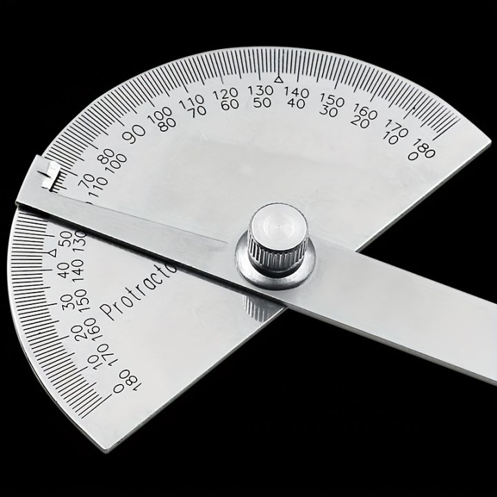 tifan123 1pc 180 Degree Adjustable Protractor Stainless Steel Angle ...