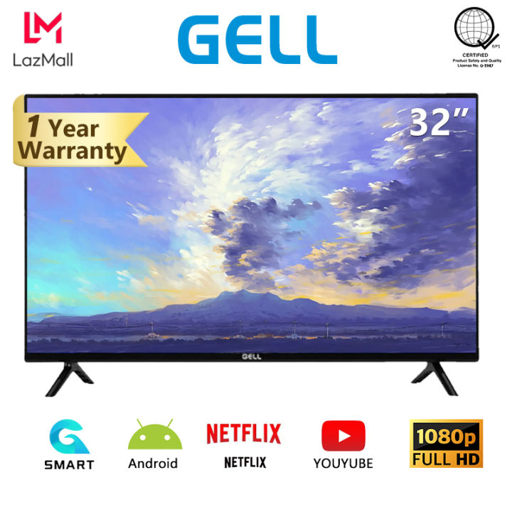 GELL 32/43 Inches Smart TV Ultra-slim LED TV Youtube/Netflix WIFI Flat ...