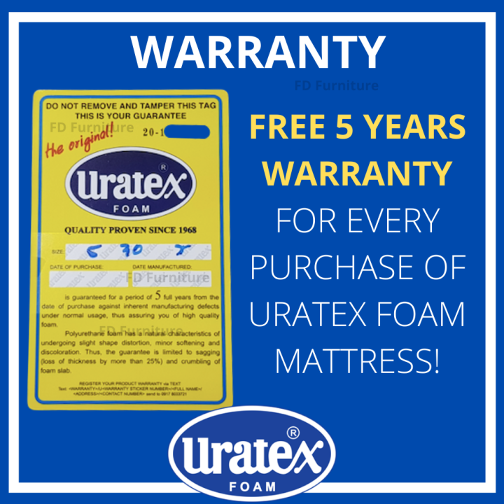 ORIGINAL URATEX FOAM Mattress 6InchesX75 ALL SIZES ( 6x30x75 / 6x36x75 ...