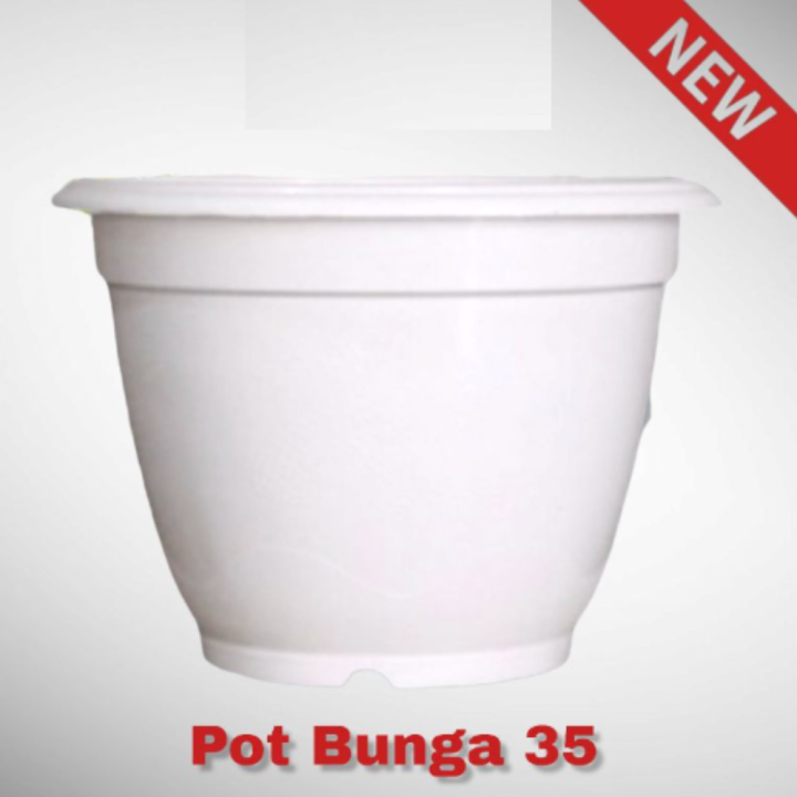 POT TEBAL Pot Bunga Putih 35 Strawberry | Pot Tanaman Plastik Besar ...