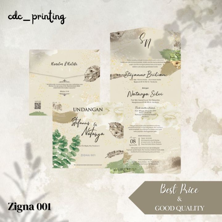 [isi 100 lembar] UNDANGAN PERNIKAHAN ZIGNA 01-08| UNDANGAN MODERN ...