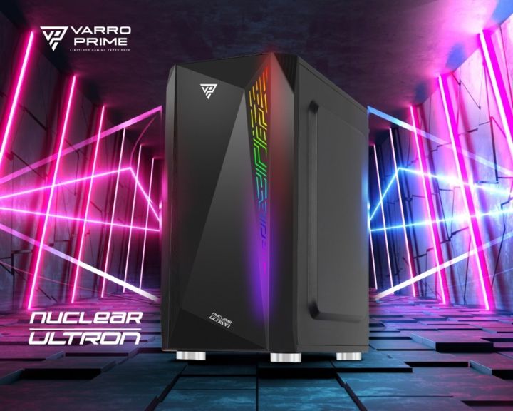 Casing komputer gaming Varro Prime micro atx tempered glass Usb 3.0 ...