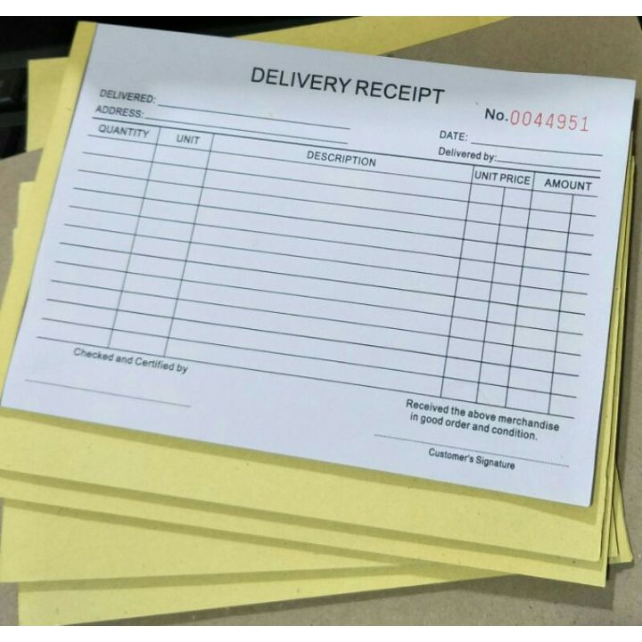 DELIVERY RECEIPT 2N1 CARBONIZED (5 BOOKLET) | Lazada PH