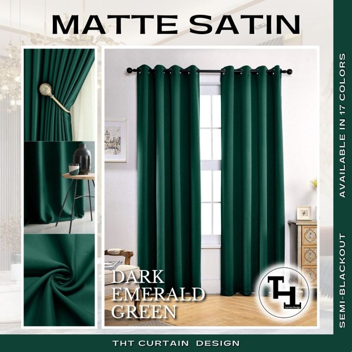 THE FACTORY CURTAIN 45# Iris Curtain (170CM-400CM) Semi Blackout Ready ...