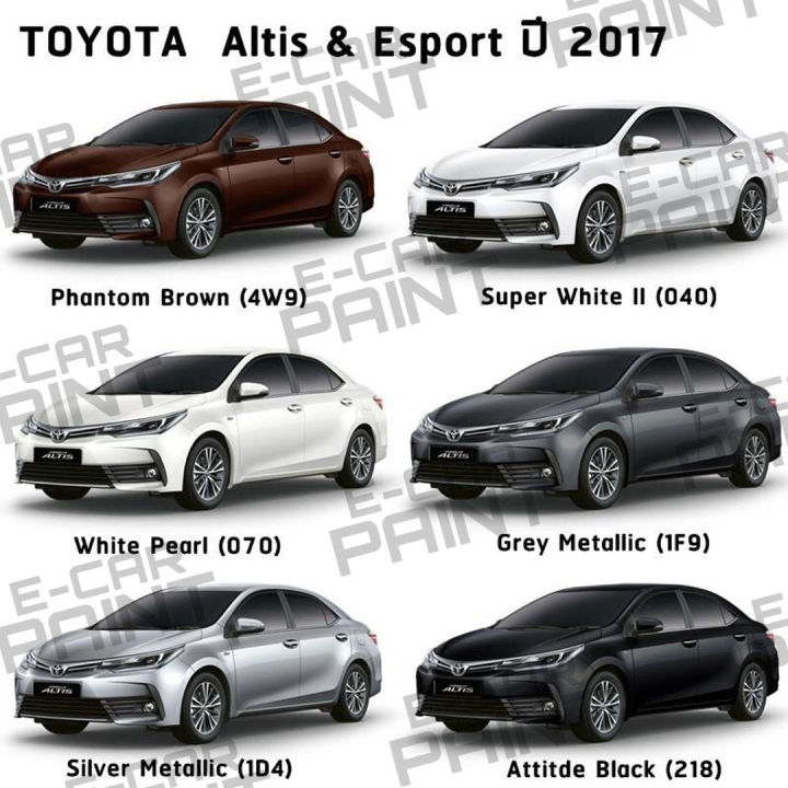 สีสเปรย์ Station Paint 2K สีตรงเบอร์ รถยนต์ TOYOTA Altis & Esport ปี ...