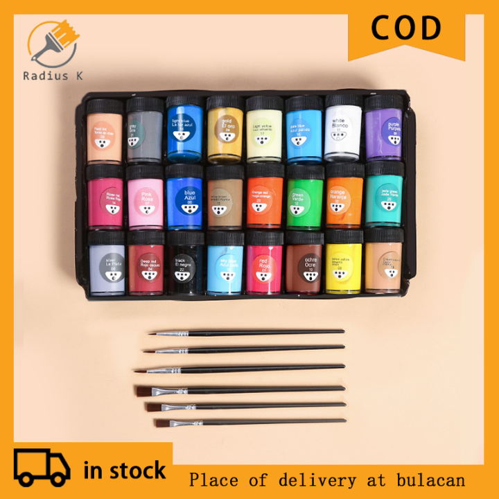 Radius K Giorgione 24-color acrylic paint set 25ml bottled jar to send ...