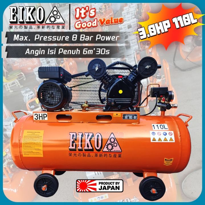 EIKO SPW-7120 3.0HP 110L Air Compressor Mesin Angin Pump Mesin Pump Angin Mesin Tembak Angin ...