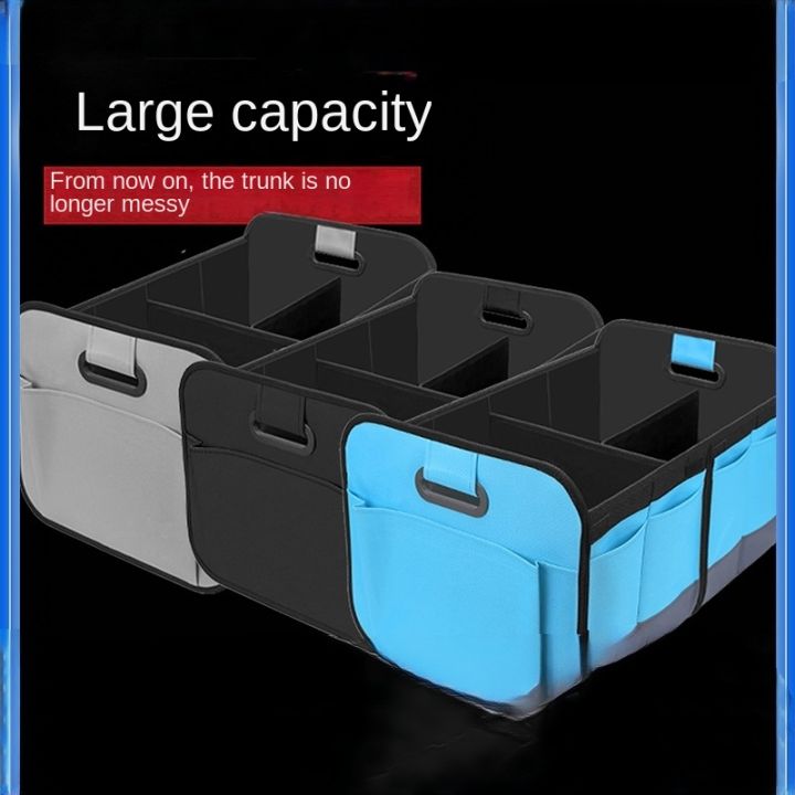 Foldable Trunk Organizer - 120L Oxford Storage Box with Reinforced ...