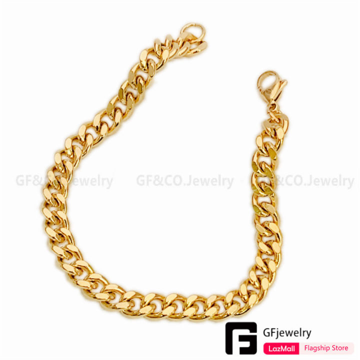 GF&Co.18K Stainless Steel 18K Gold Plated bracelet for Men 1376b | Lazada PH