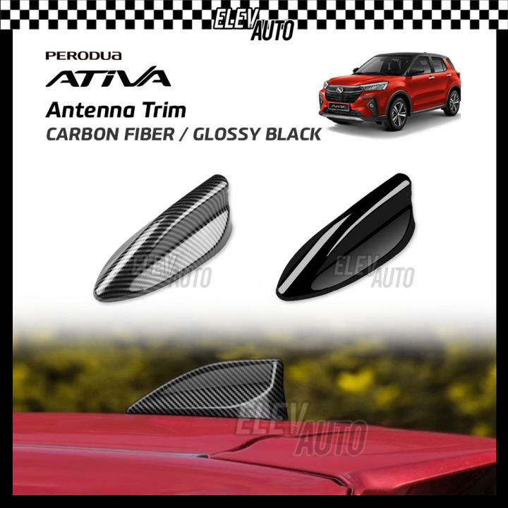 Perodua Ativa Antenna Trim Cover Carbon Fiber Black Gear Up Gearup ...