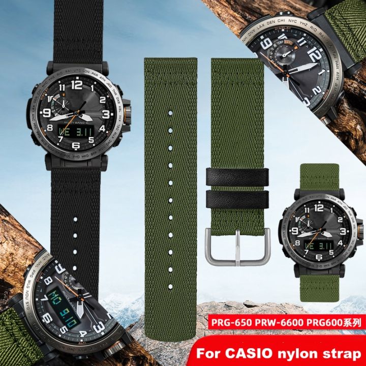 ♟ NATO nylon strap is suitable for Casio mountaineering watch strap PRW ...