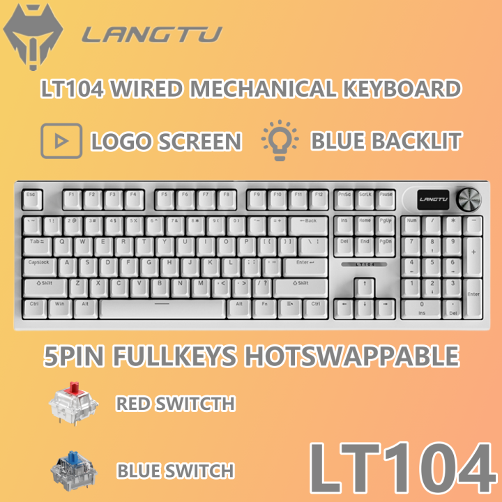 LANGTU LT104 Logo Screen 5Pin HotSwappable Knob volume control White ...