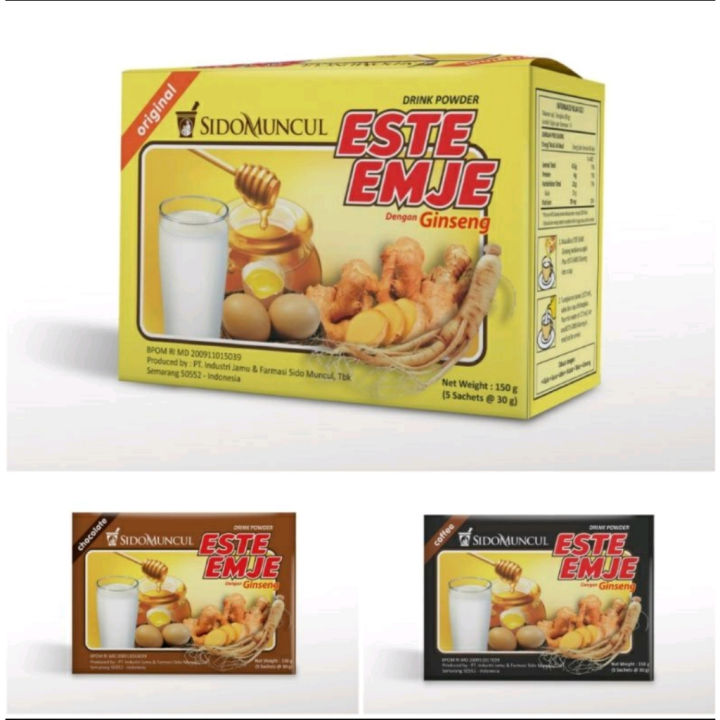 STMJ EsteEmje Susu Telur Madu Jahe ORIGINAL 1 box 5 sachets X 30 Gram ...