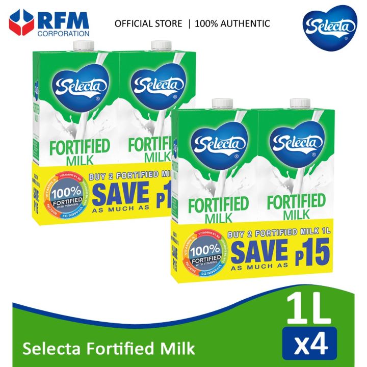 Selecta Fortified Milk 1 Liter - Set of 4s | Lazada PH