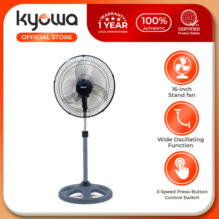 Kyowa 16.0" Stand Fan with Banana Leaf Blade (KW-6710) | Lazada PH