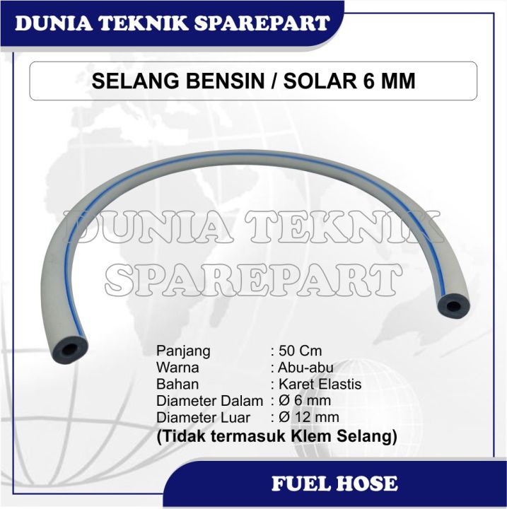 6MM FUEL HOSE / SELANG BENSIN / SELANG SOLAR UNTUK MESIN DAN GENSET ...