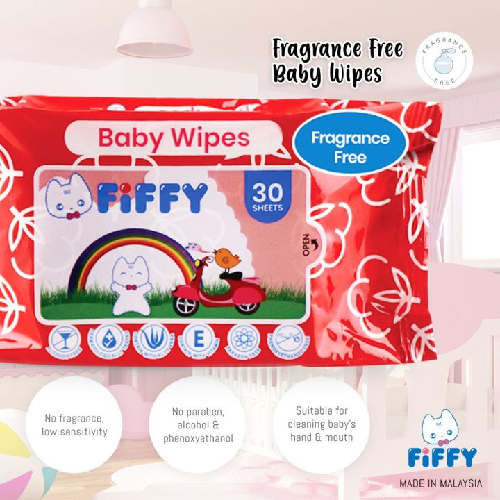 Fiffy Baby Wipes Fragrance Free 30 Sheets Bundle Packs | Lazada Singapore