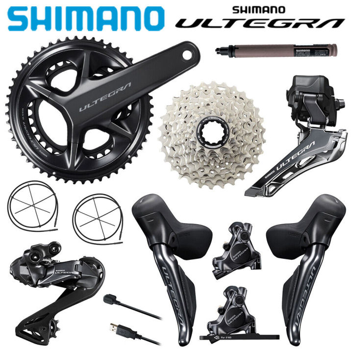 Shimano ULTEGRA Di2 R8170 R8100 Groupset 2x12 Speed R8100 Crankset 170mm 172.5mm Cassette 11-30T ...