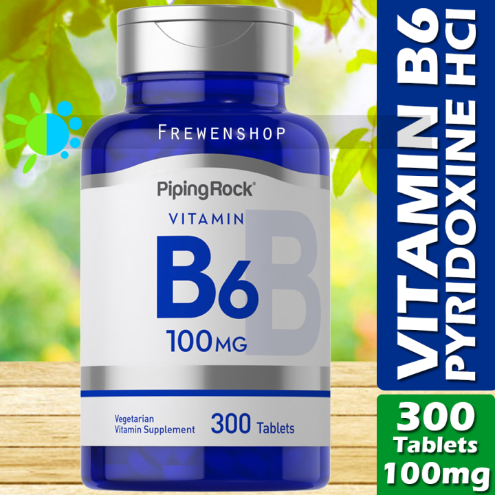 VITAMIN B6 as PYRIDOXINE HYDROCHLORIDE 100mg x 300 Tablets Supplement ...