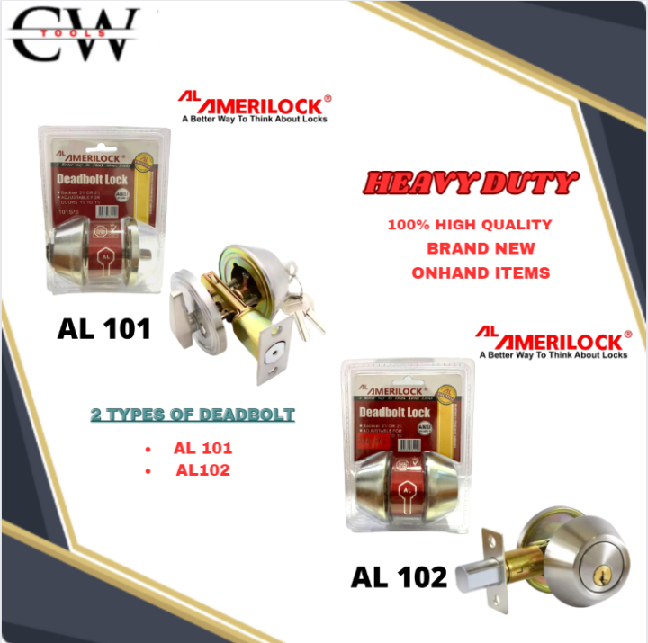 AMERILOCK DEADBOLT LOCK AL 102 AL 101 HEAVY DUTY LOCK | Lazada PH