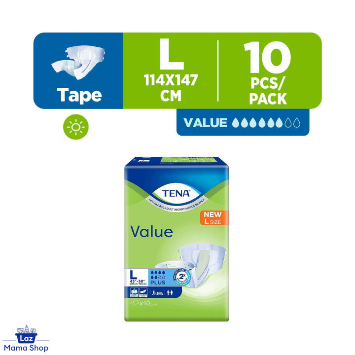 Tena Value Unisex Adult Diapers - L (Laz Mama Shop) | Lazada Singapore